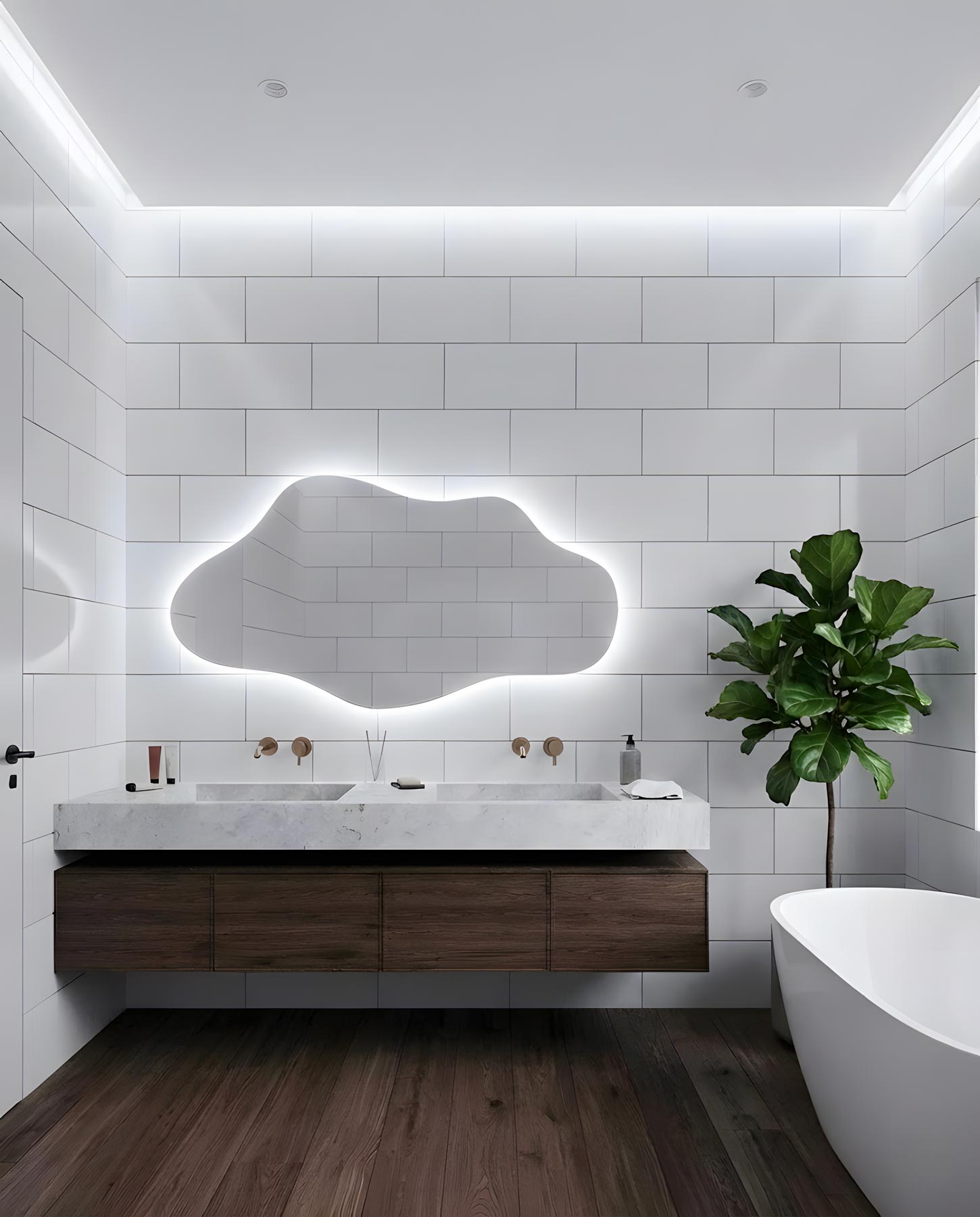 Cappadocia Irregular LED Vanity Mirror – NORTH KAISER LLC