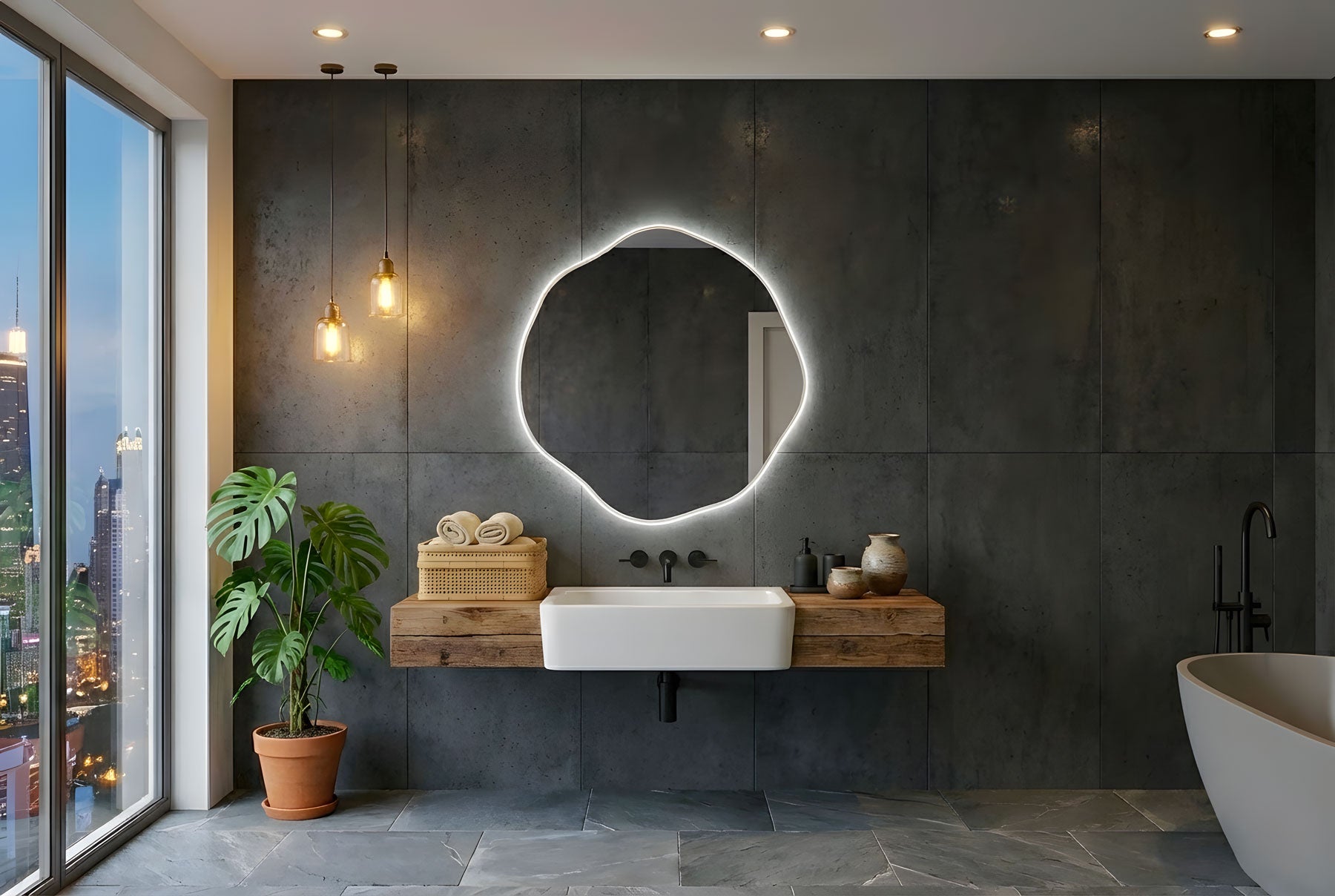 Ovalle Asymmetrical LED Wall Mirror – NORTH KAISER LLC